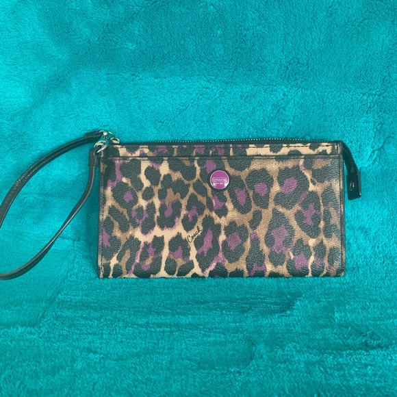 Coach | Bags | Coach Cheetah Print Wristlet | Poshmark